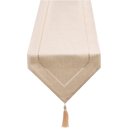 White Cream Beige Linen Table Runner 32x180cm,High Quality Table Runner ...