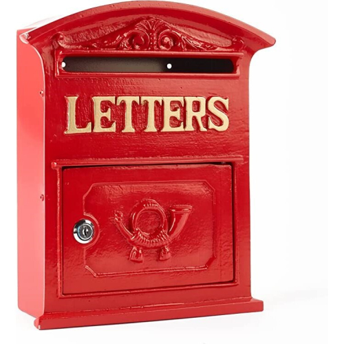 Traditional Old Style Red Letter Post Box Wall Mounted on OnBuy