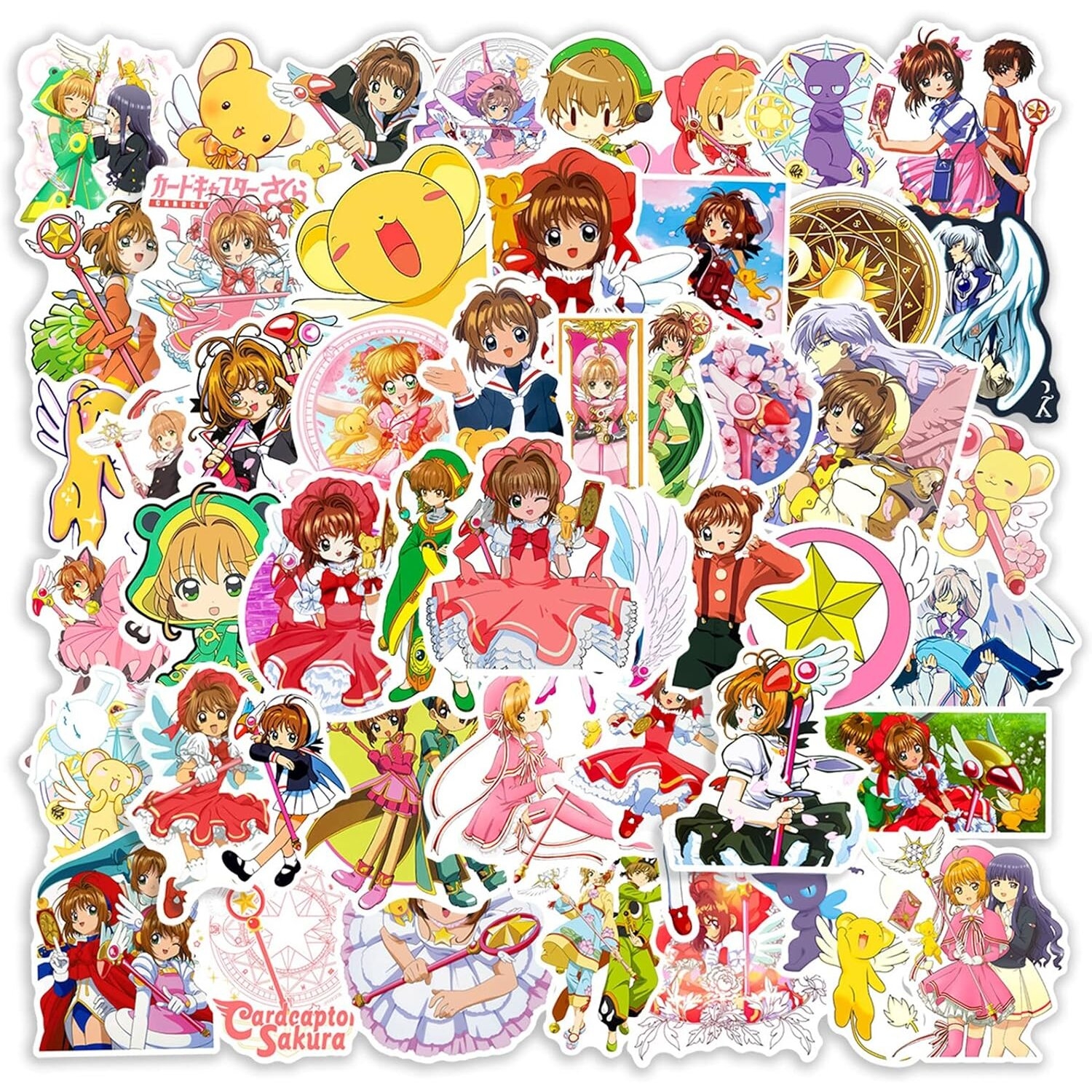 50pcs Japanese Anime Cardcaptor Sakura Stickers Waterproof Vinyl Kawaii ...