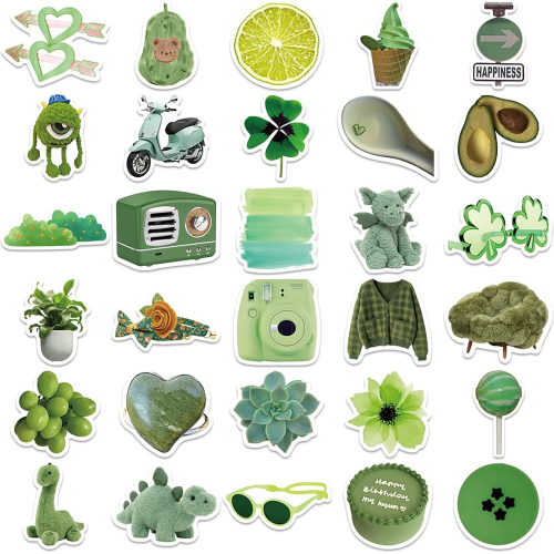 60pcs Green Aesthetic Stickers for Girls Laptop,Cute VSCO Stickers ...