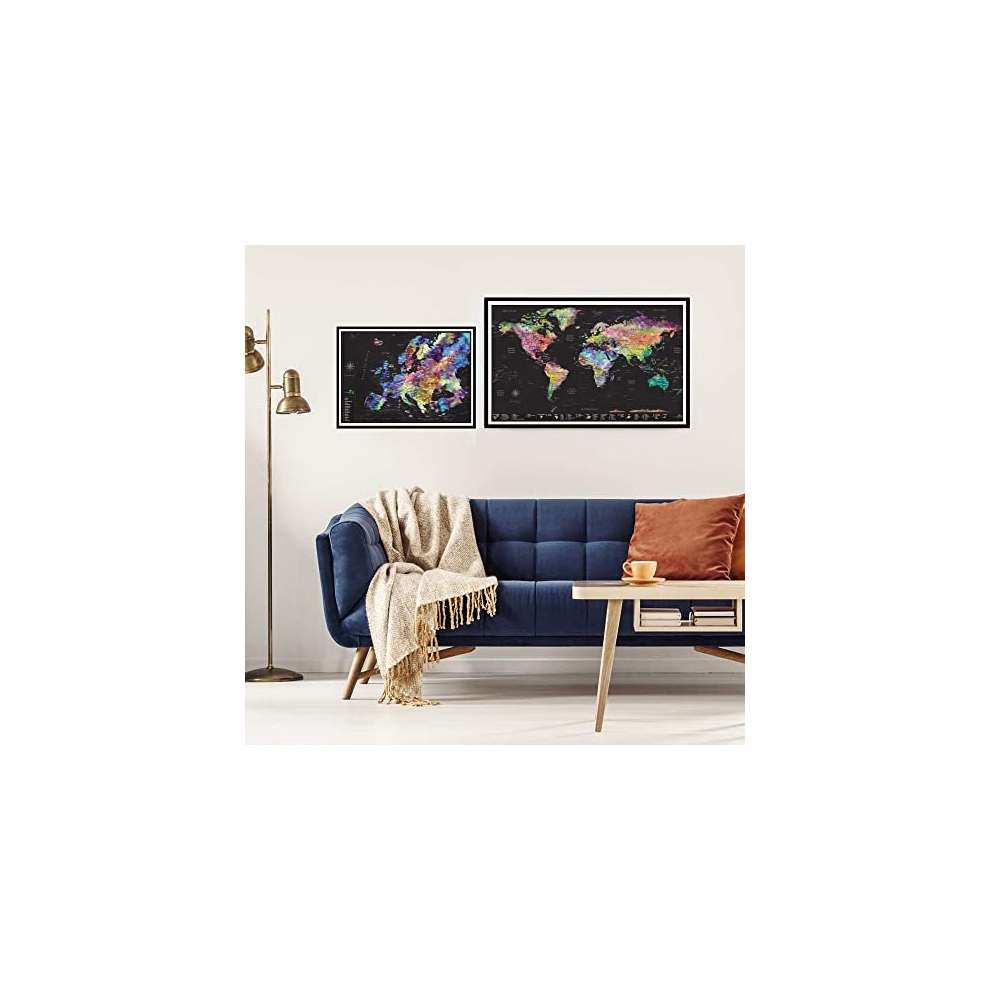 Scratch Off World Map + BONUS Map of Europe | Detailed World Map Poster ...