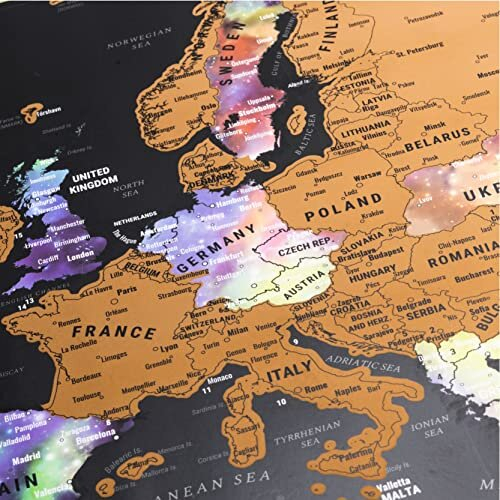 Scratch Off World Map + BONUS Map of Europe | Detailed World Map Poster ...