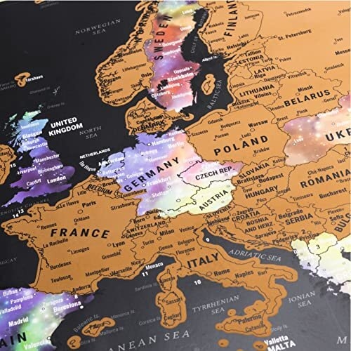 Scratch Off World Map + BONUS Map of Europe | Detailed World Map Poster ...