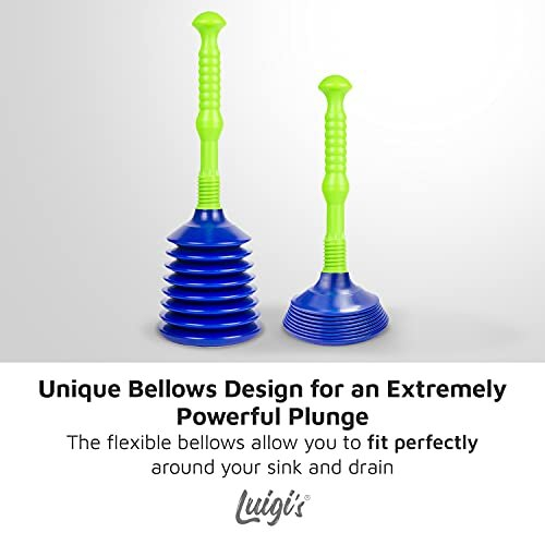 Large Drain Plunger for Kitchens, Bathrooms, Baths, Waste Pipes and ...