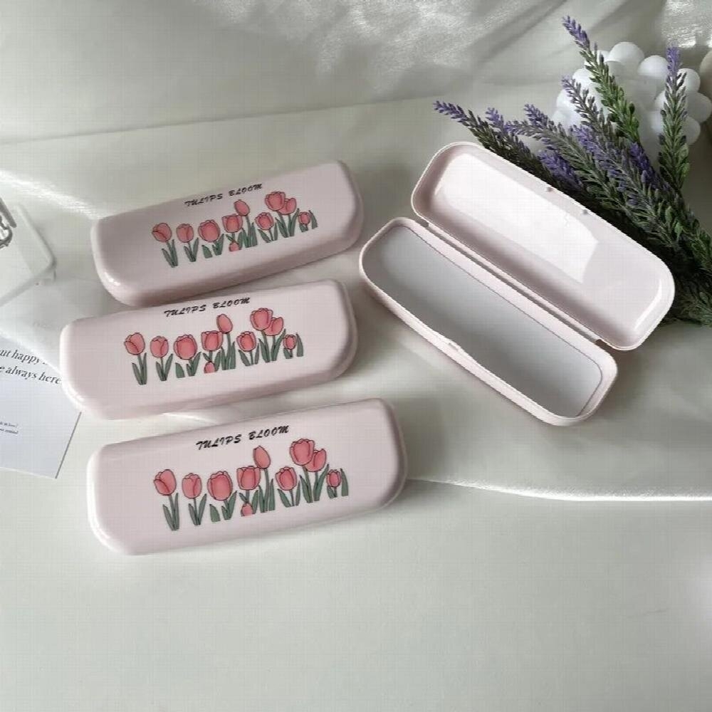 1Pcs Tulip Plastic Glasses Case Women Creative Sunglasses Box Glasses ...