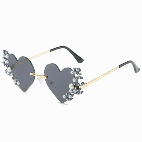 Prom Party Favor Rimless Costume Heart-shaped Glasses Heart Glasses ...