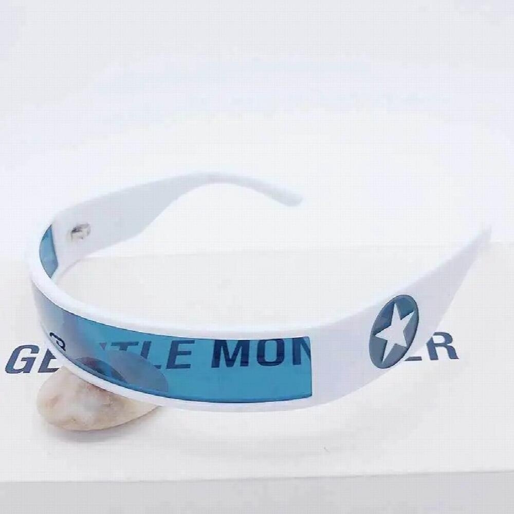 2000s Y2K Sunglasses Hot Girl Future Technology Sense Glasses One-piece ...