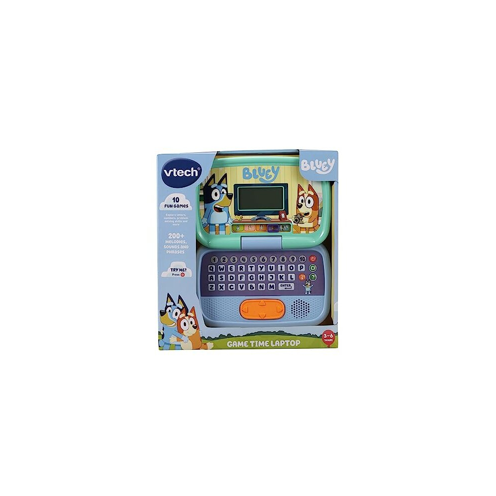 VTech Bluey Game Time Laptop, Interactive Learning Laptop with Pre ...