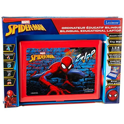 LEXIBOOK Disney Marvel Spider-Man - Educational and Bilingual Laptop ...