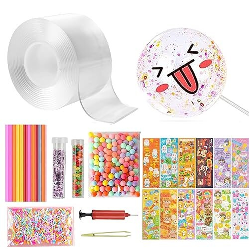 Nano Tape Kit, Tape Bubbles Kit, Nano Tape Bubble Craft Kit 3m x 5cm x 1mm Nano Adhesive Tape ...