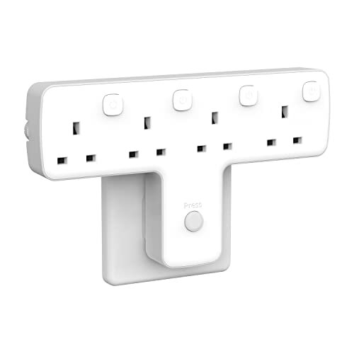 Multi Plug Adaptor, Plug Extension with Independent Switches, 4 Way ...