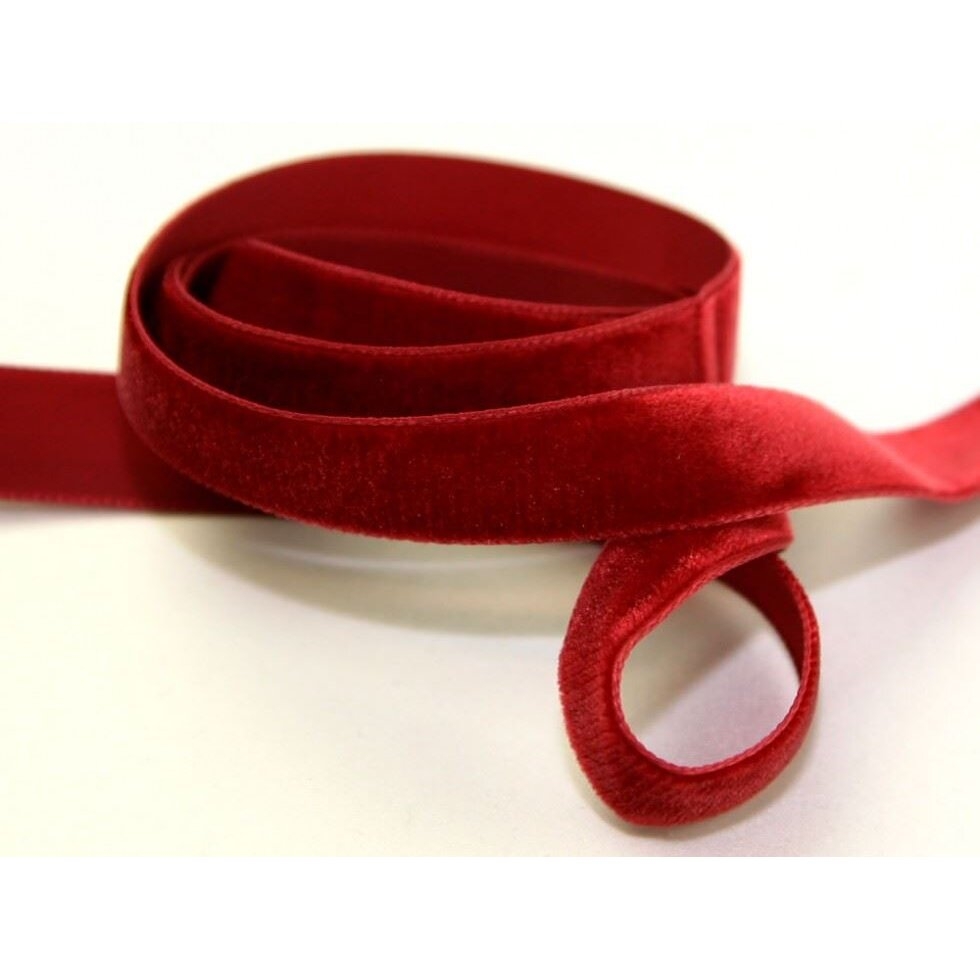 Berisfords Velvet Ribbon Mini Roll 9614 Dark Red - 9mm - per 5 metre ...