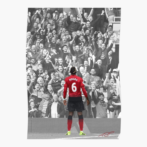 Posters Paul Pogba 2018 16x20 inch or 20x20 inch Wall Art Soccer Print ...