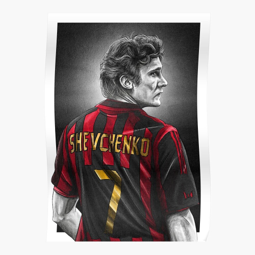 Posters Andriy Shevchenko - AC Milan Football Artwork 16x20 inch or ...