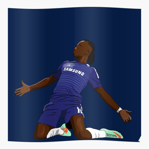 Posters Didier Drogba Knee Slide Goal Celebration 16x20 inch or 20x20 ...