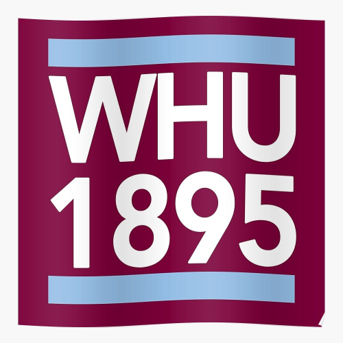 Posters WHU 1895 16x20 inch or 20x20 inch Wall Art Soccer Print on OnBuy