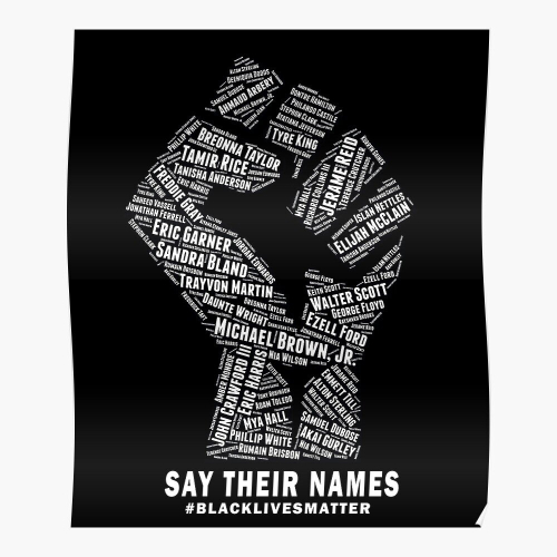 Posters Black Lives Matter: Say Their Names 16x20 inch or 20x20 inch ...