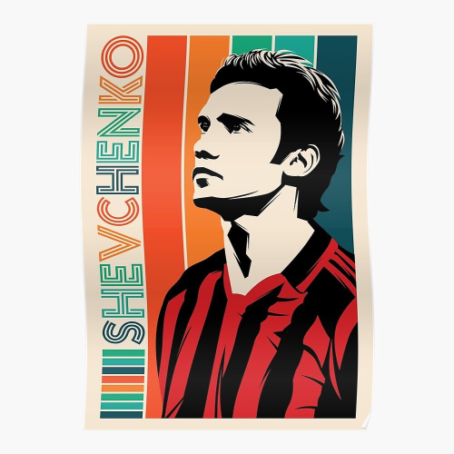 Posters Andriy Shevchenko 16x20 inch or 20x20 inch Wall Art Soccer ...