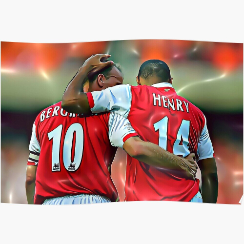 Posters Henry and Bergkamp 16x20 inch or 20x20 inch Wall Art Soccer ...