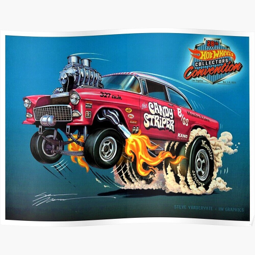 Posters Hot wheels Conventionk Candy Striper 55 Gasser Blown Chevy ...