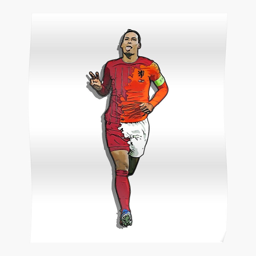 Posters VIRGIL VAN DIJK 16x20 inch or 20x20 inch Wall Art Soccer Print ...