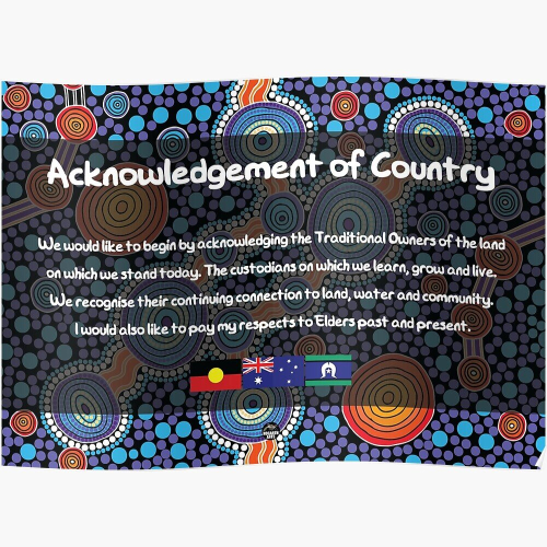 Posters Acknowledgement of Country - Authentic Aboriginal Art 16x20 ...