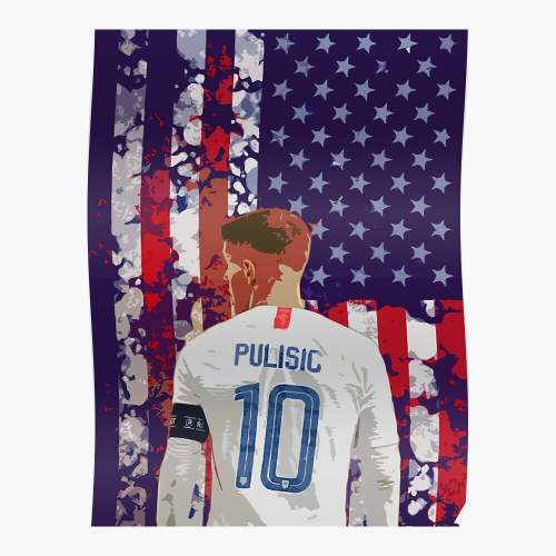 Posters Christian Pulisic USA 16x20 inch or 20x20 inch Wall Art Soccer ...