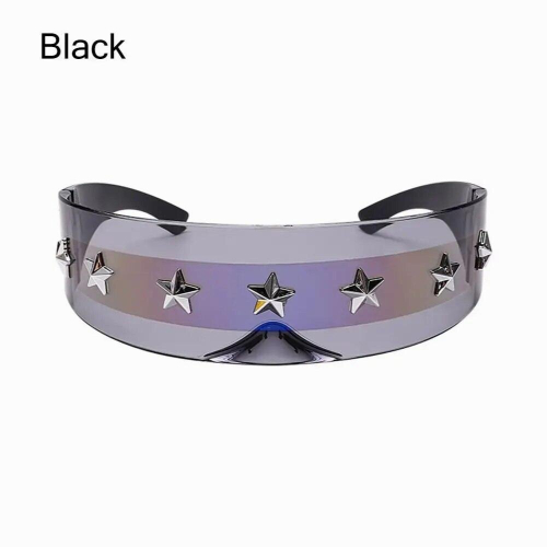 One Piece Star Goggle Sunglasses Women Clear Oversized Steampunk ...