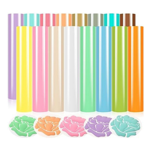 Puff Vinyl Heat Transfer-16 Colors 3D Puff HTV Heat Transfer Vinyl ...