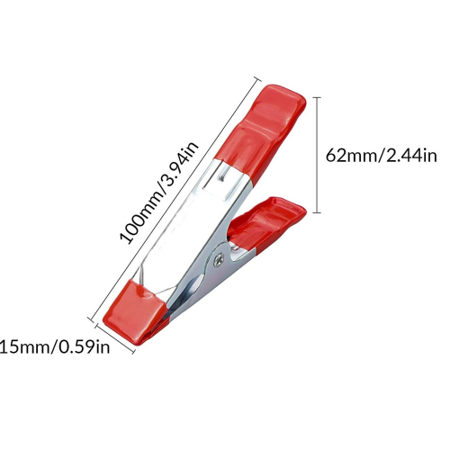 Metal Spring Clamp 12 Pcs Rubber Coated Metal Spring Clamp 100mm Metal ...