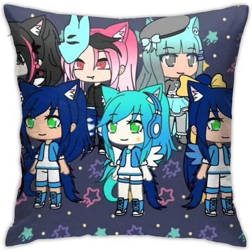 Gacha-Life Merch Throw Pillow Covers 18 x 18 inch Anti-Shrinkage Simple ...