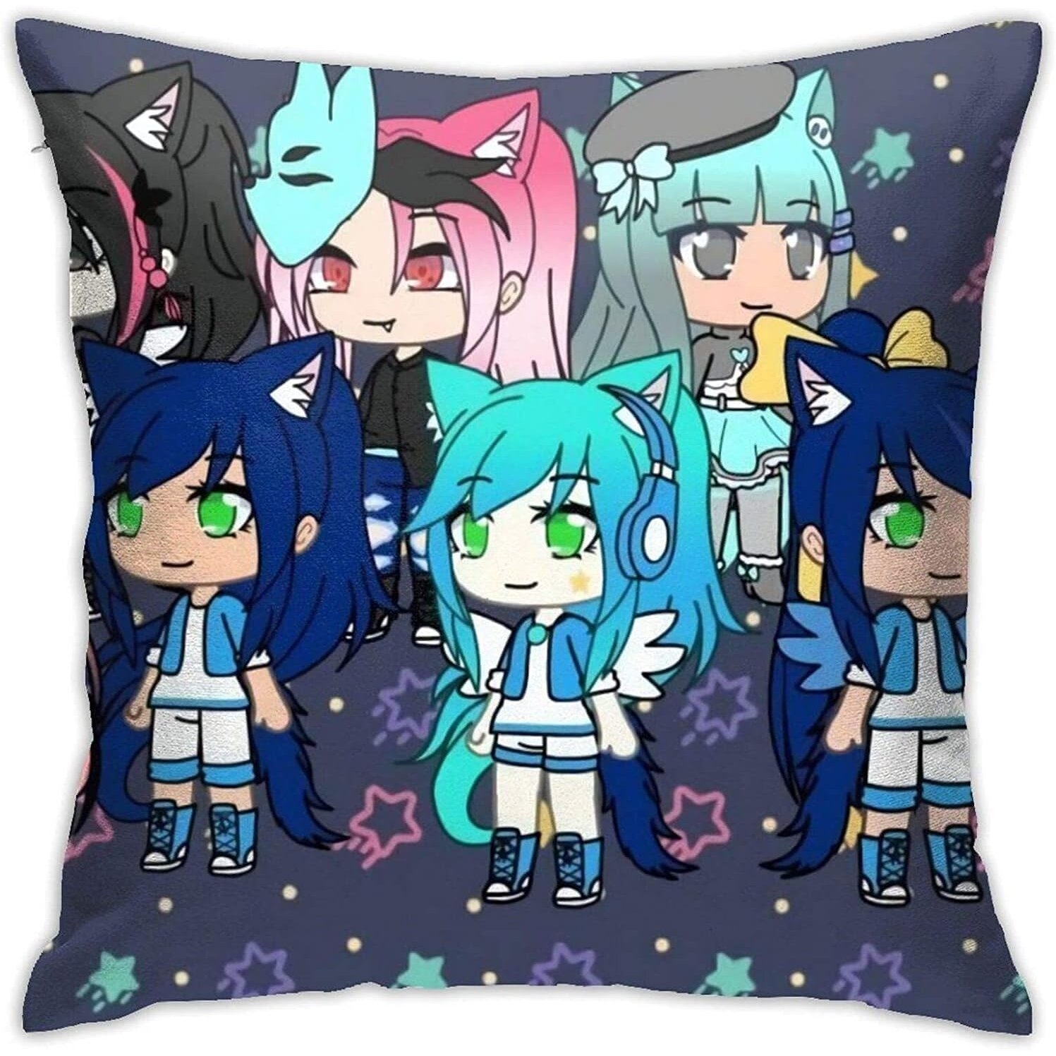 Gacha-Life Merch Throw Pillow Covers 18 x 18 inch Anti-Shrinkage Simple ...