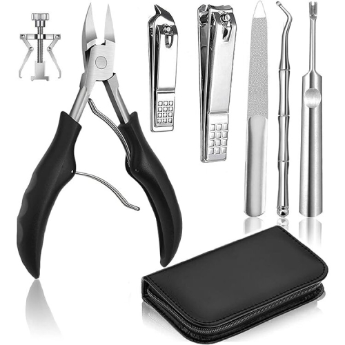 7 PCS Thick Ingrown Toenail Clipper Kit with Nail Clippers, Nail File ...
