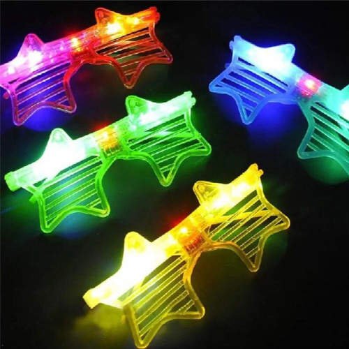 Light-Up Star Window-shades Glasses Eye Mask LED Flashing Blinking ...