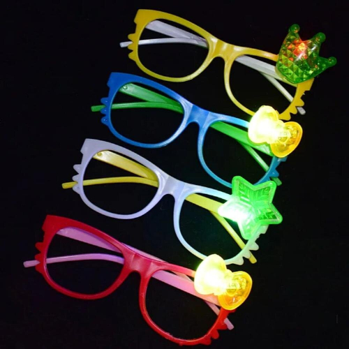 Cartoon LED Flashing Glasses Frame Glowing Eye Light Up Kids Toys Glow ...