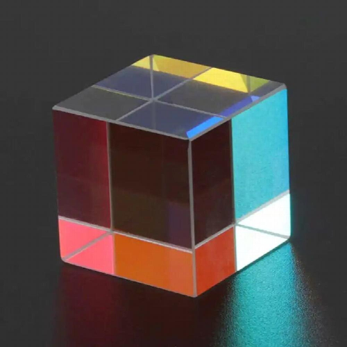 2 Sizes Prism Cube Optical Glass RGB Dispersion Cube Sun Catcher X Cube ...