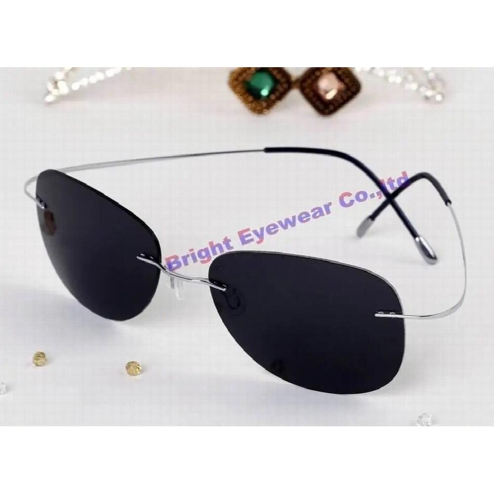 NewArrival Ultra-light Flexible Pure Titanium Rimless Mirror Polarized ...