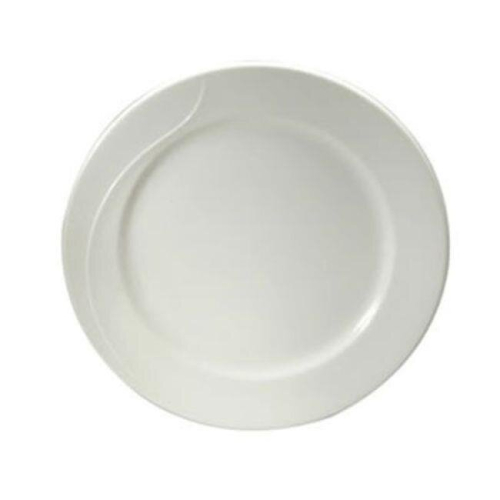 7.5 in. Eclipse Embossed Bone China Mid Rim Plate White on OnBuy