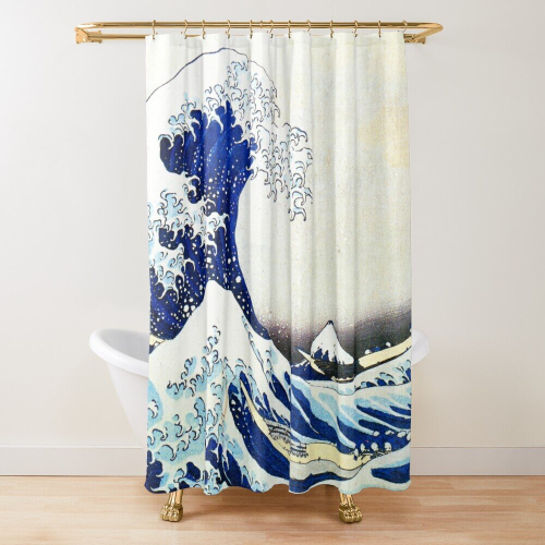 Shower Curtains Katsushika Hokusai - The Great Wave off Kanagawa for ...