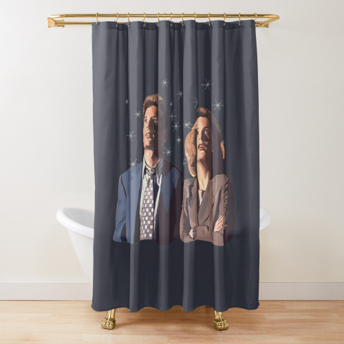 Shower Curtains the X files deep throat Fox Mulder and Dana Scully for ...