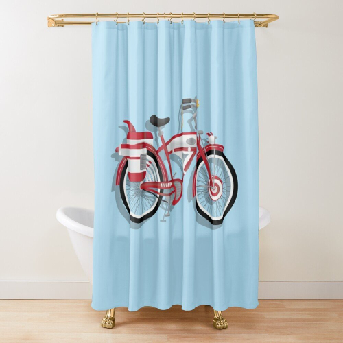 Shower Curtains Pee Wee's bike! for Bathroom Decor 72x72 inches on OnBuy
