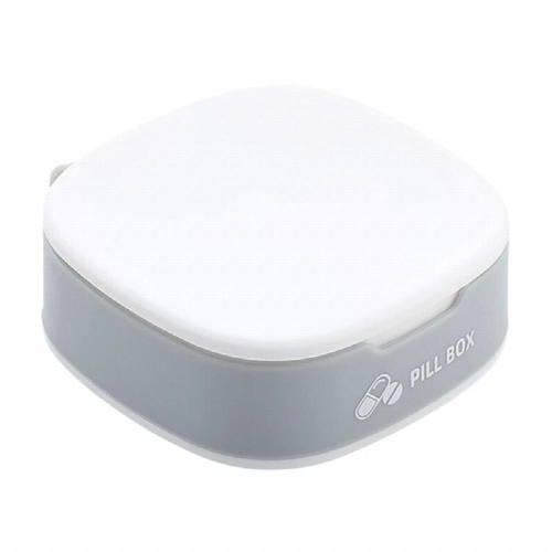 Mini Square Pill Box with 4 Compartments Portable Small Medicine ...