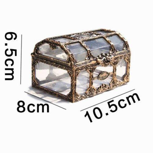 Vintage Transparent Pirate Treasure Storage Box Candy Trinket for ...