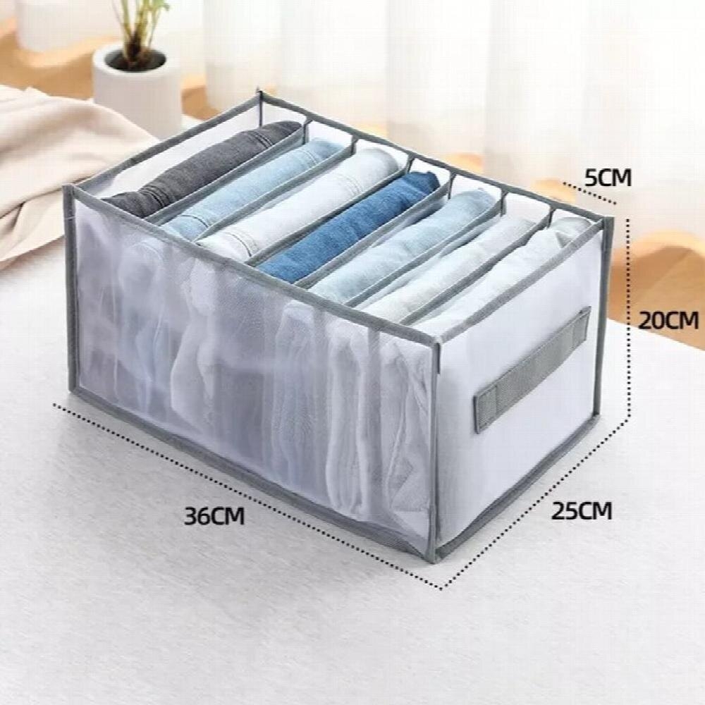 Jeans Compartment Storage Box Closet Organizer Clothes Separation Box ...