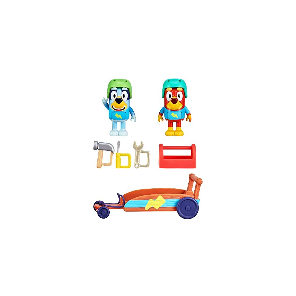 Bluey Rusty and Bluey's Go-Kart Playset; Official 2.5-3 inch ...