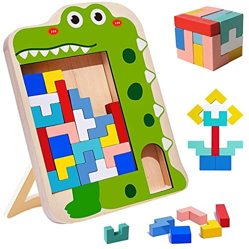 REDO 3D Wooden Jigsaws Puzzles Building Blocks Tetris Brain Teasers ...