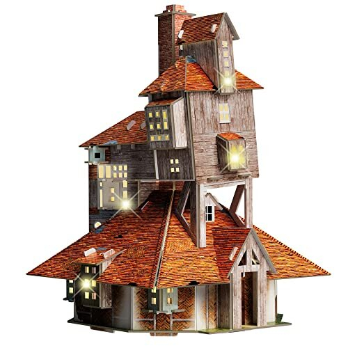 Harry Potter Weasley Burrow, Light Up Model, Licensed Build Kit with ...
