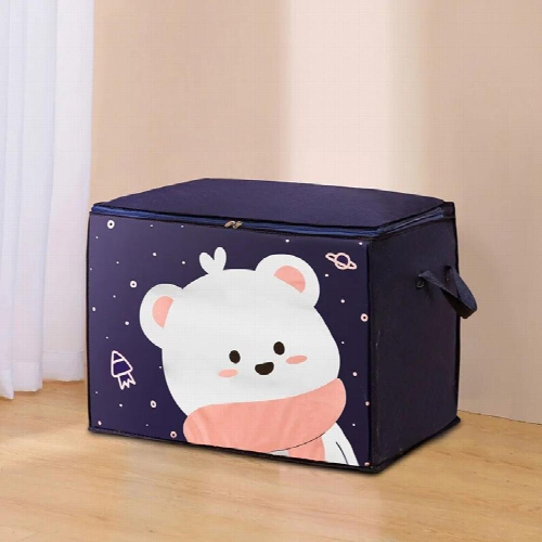 Non-woven Cartoon Storage Box Foldable Clothes Bag Laundry Finishing ...