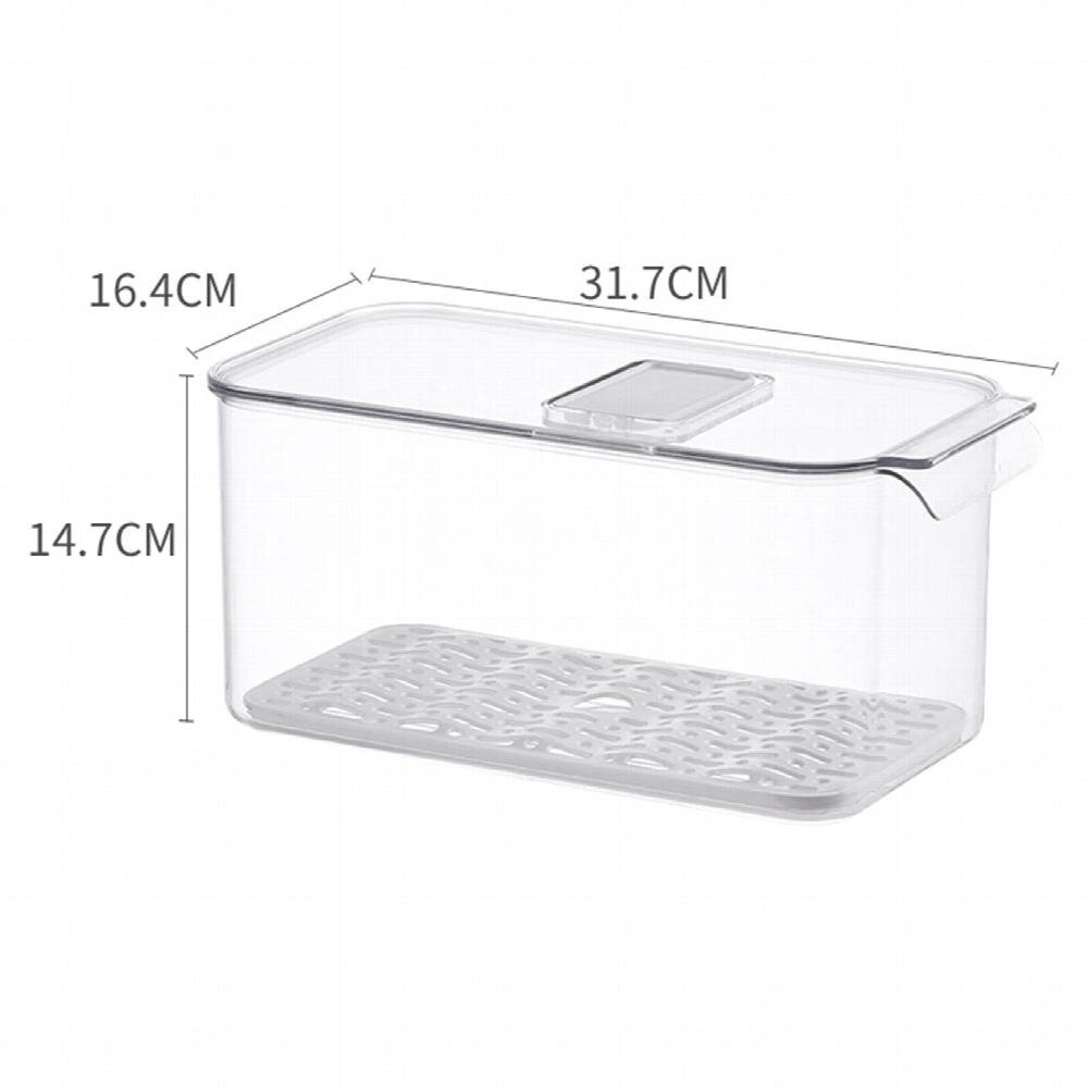 Stackable Plastic Food Storage Bins Refrigerator Organizer With Handles ...