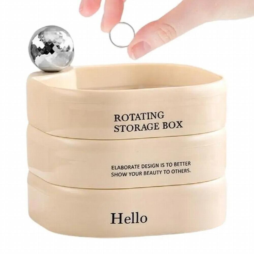 Rotating Jewelry Organizer 3-Tier Travel Jewelry Organizer Small ...